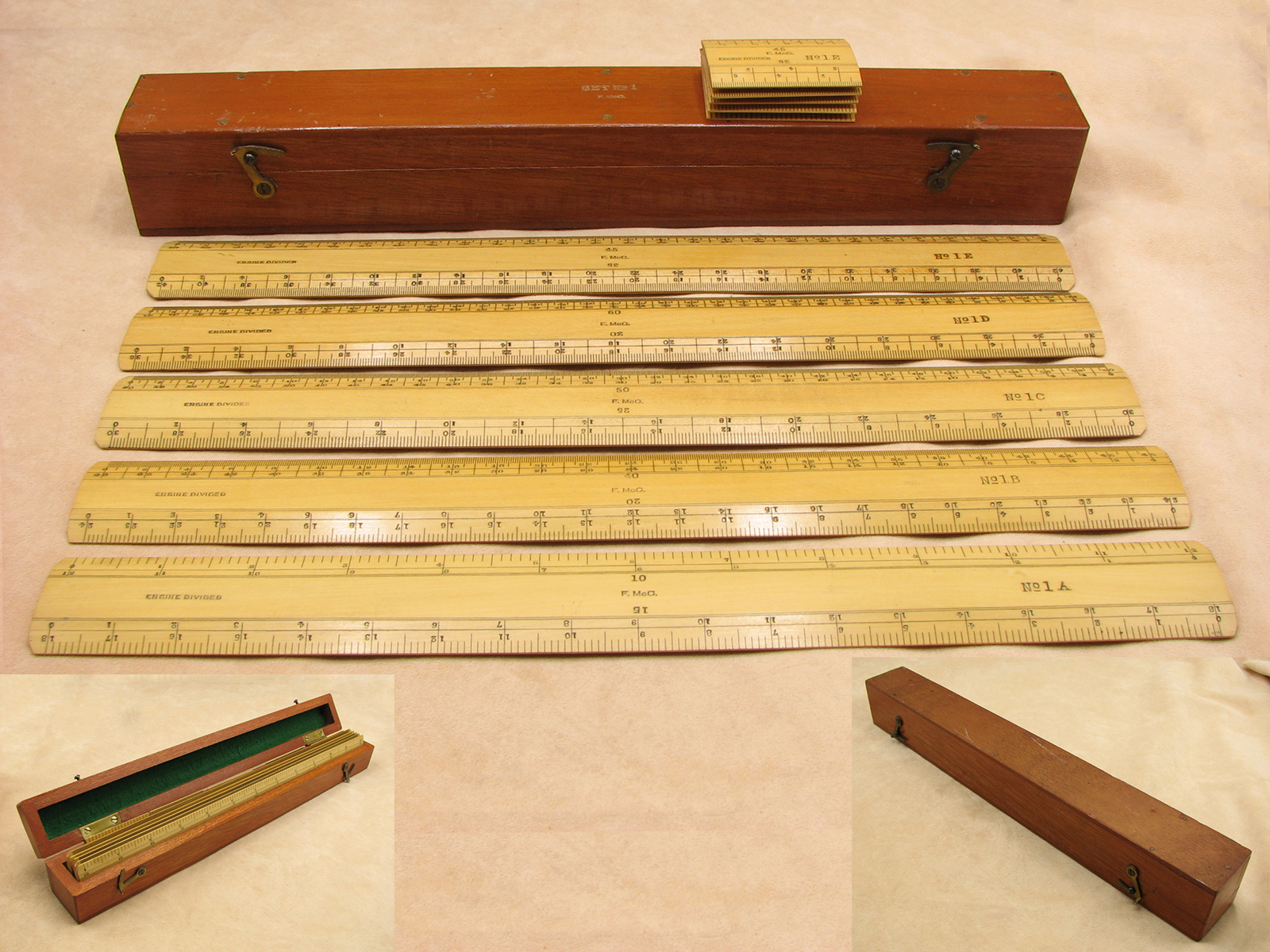 Scientific Collectables for WW2 boxwood scale rules set by F. McCarthy ...
