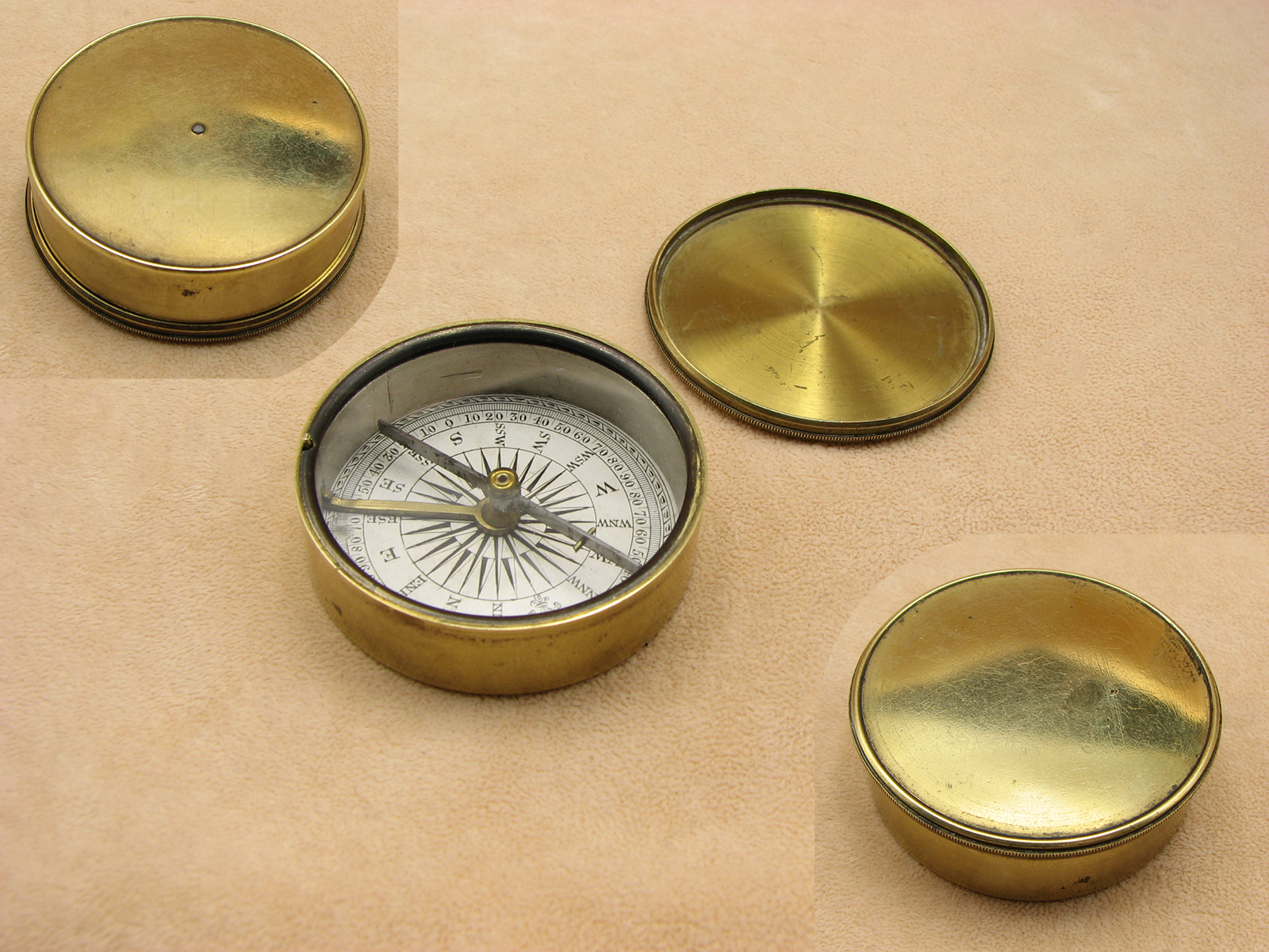 Scientific Collectables for 19th century Georgian brass cased compasses