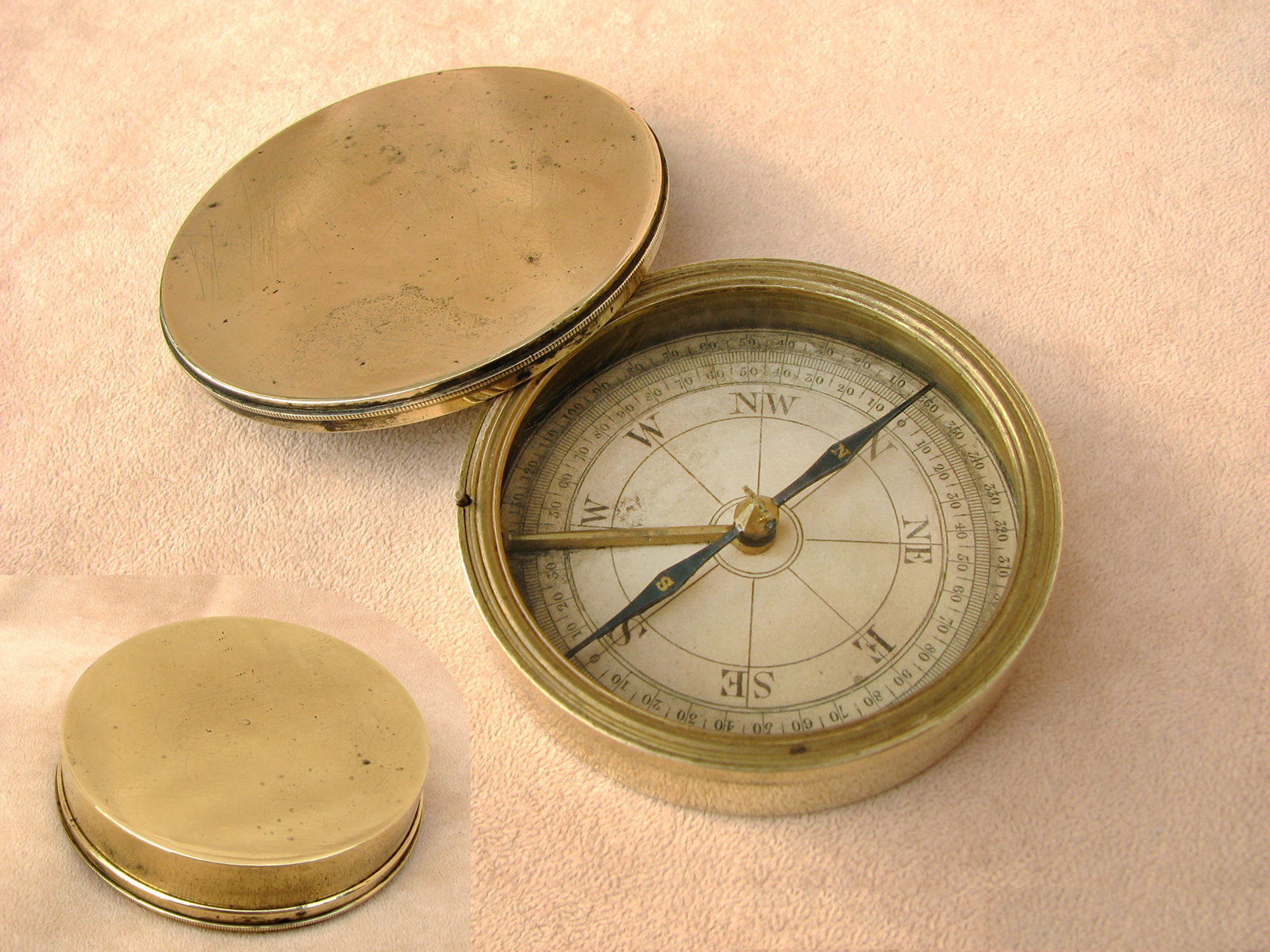 Scientific Collectables for 19th century Georgian brass cased compasses