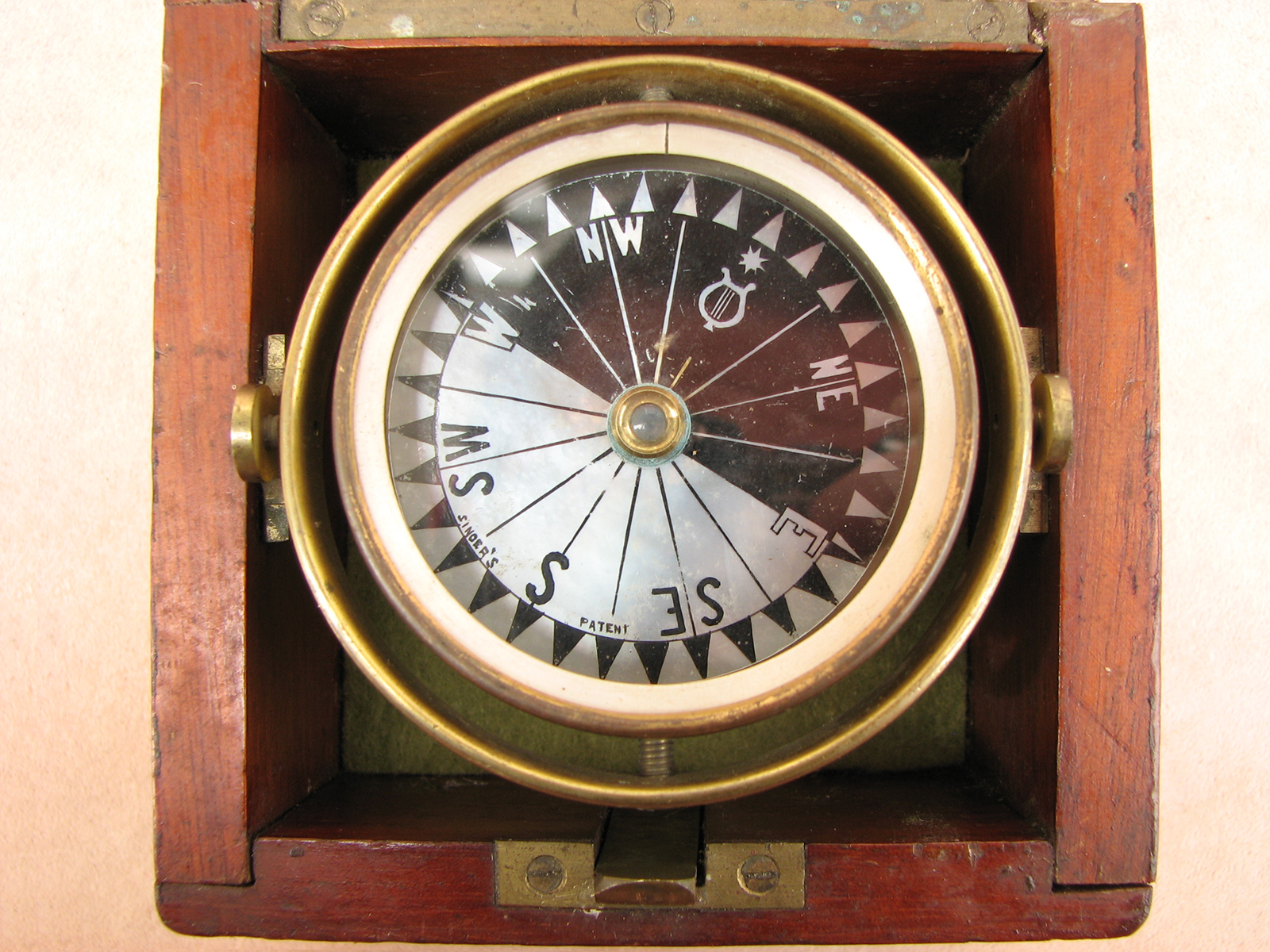 Scientific Collectables for gimbal mounted Singers Patent compasses