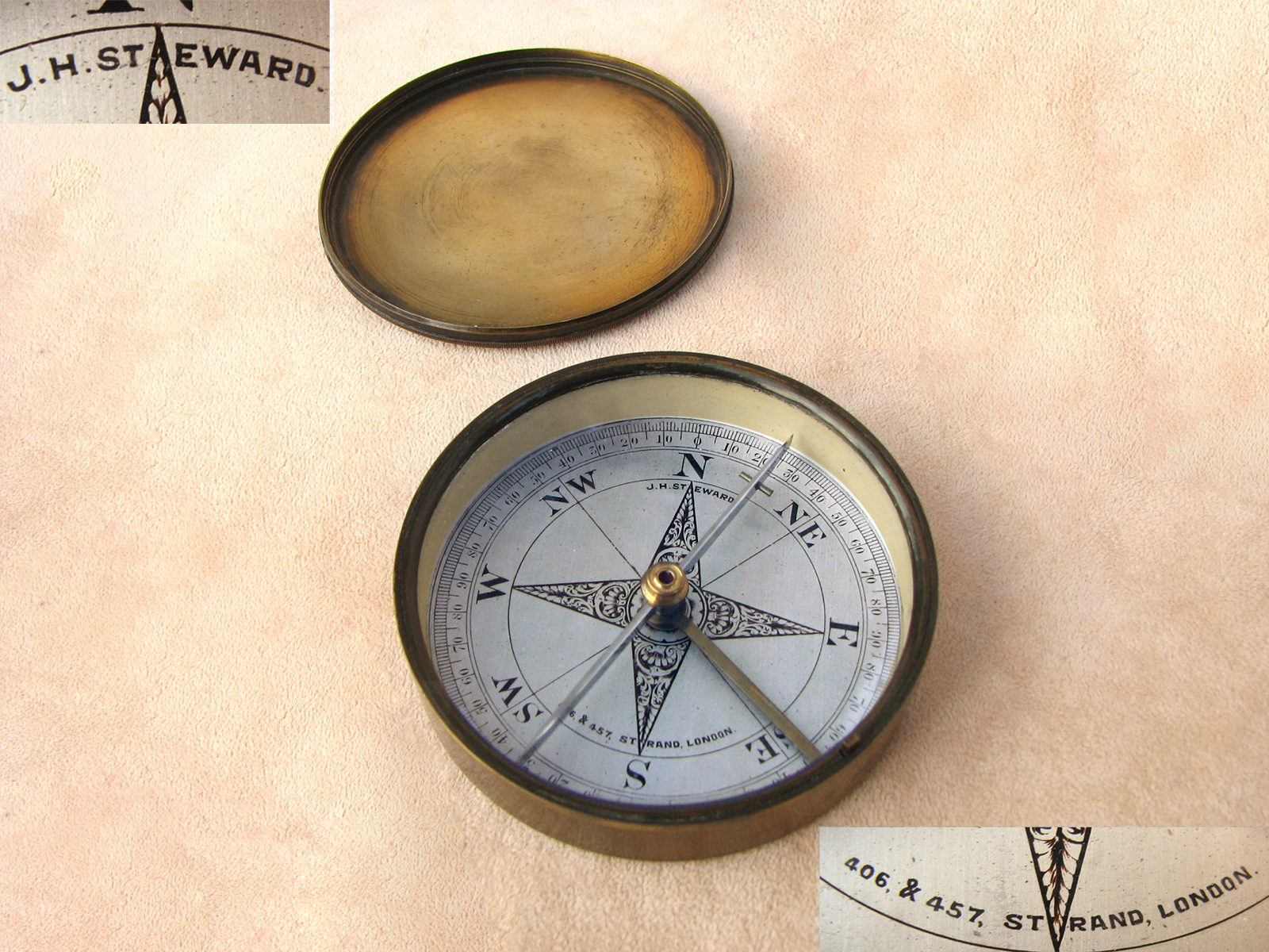 Scientific Collectables for brass cased needle compass by J. H. Steward