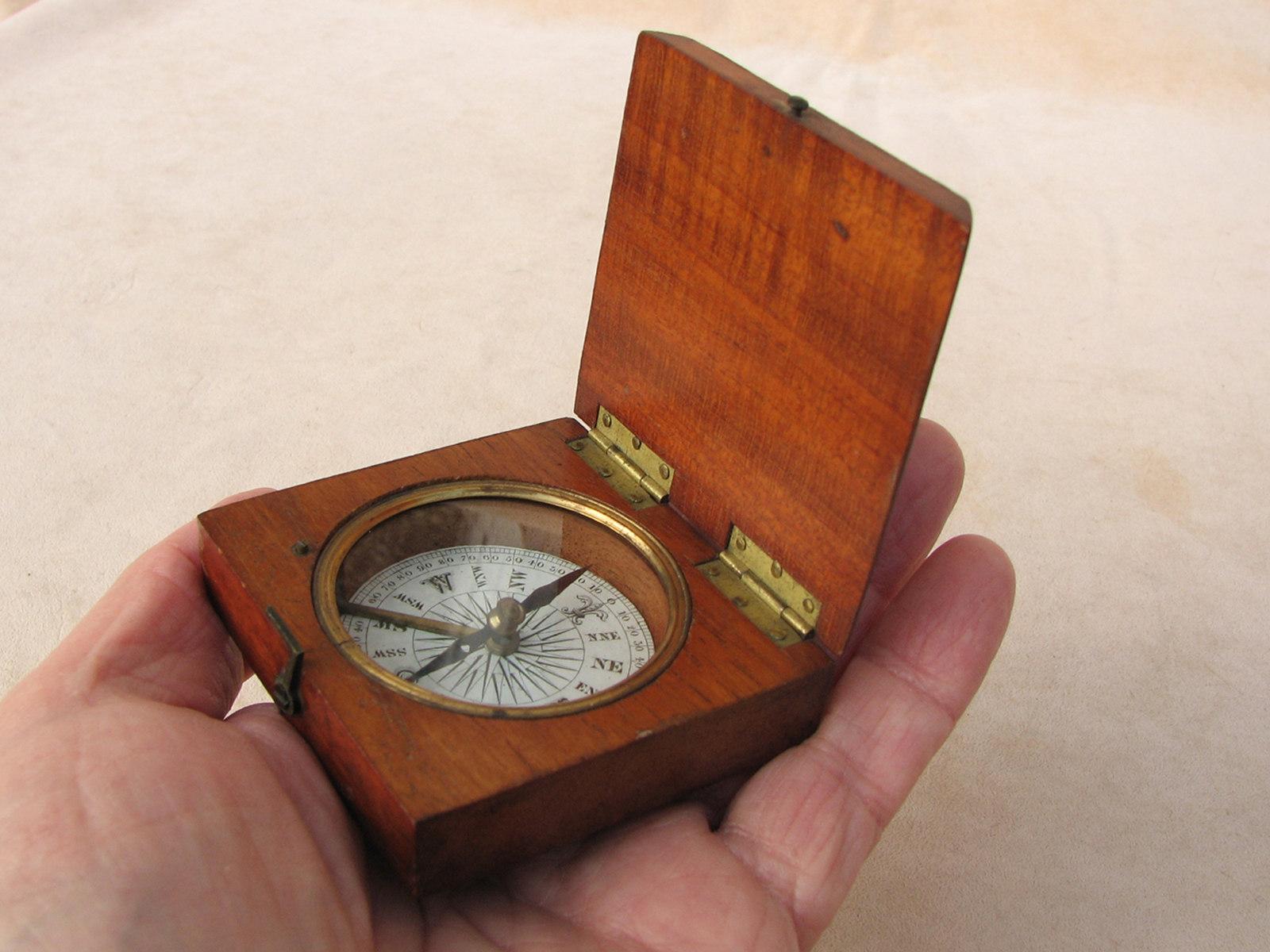 Scientific Collectables for Early Victorian mahogany cased pocket compasses