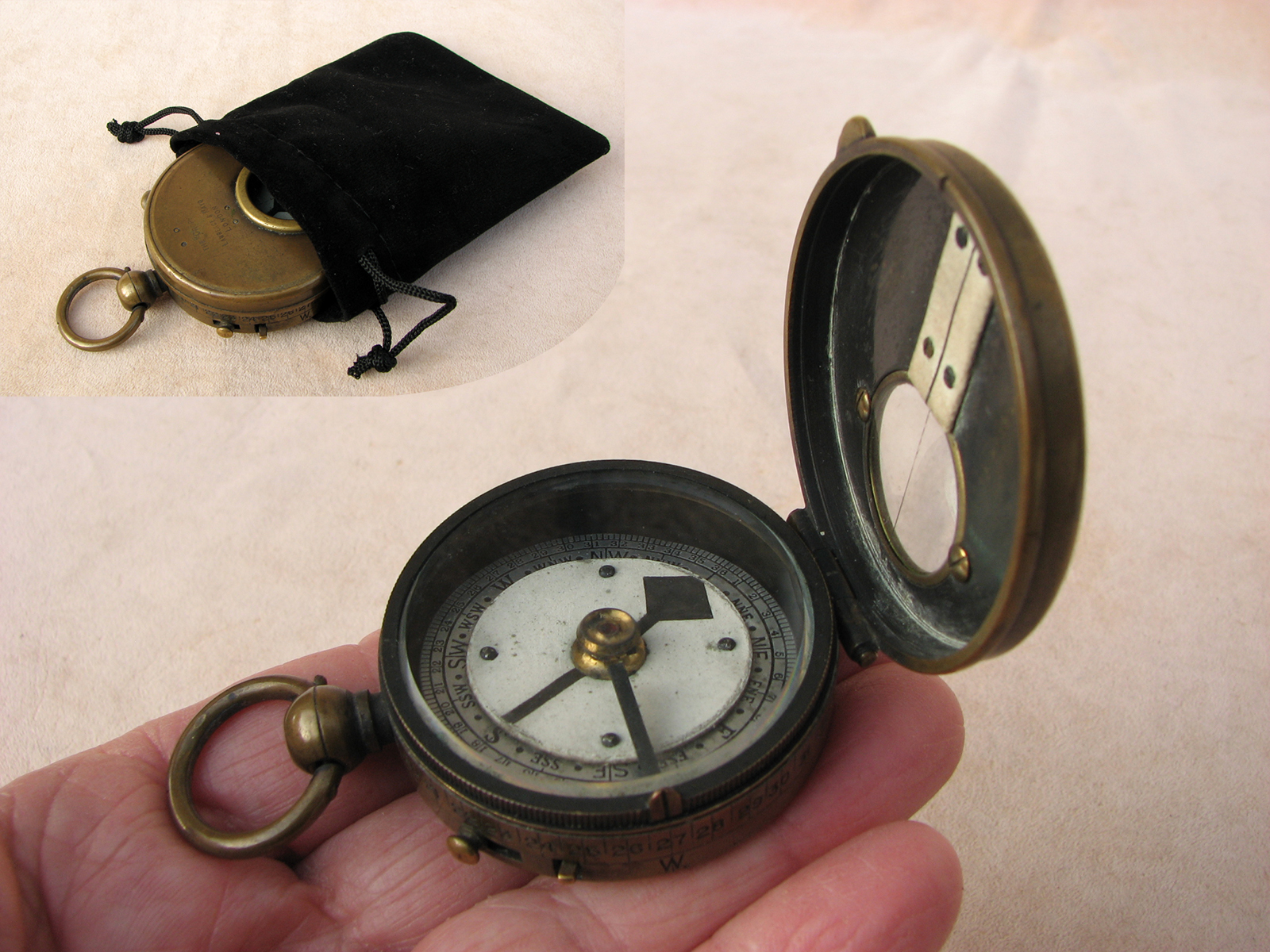 Scientific Collectables for Lawrence & Mayo brass cased marching compasses
