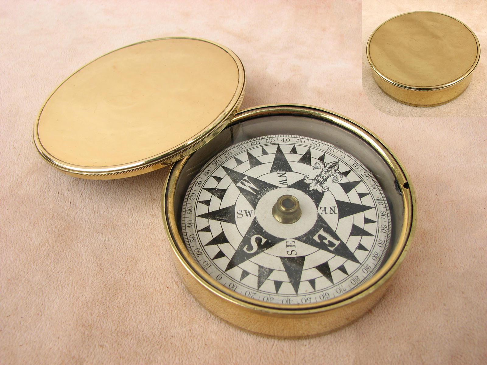 Scientific Collectables for Early Victorian brass cased pocket compass ...