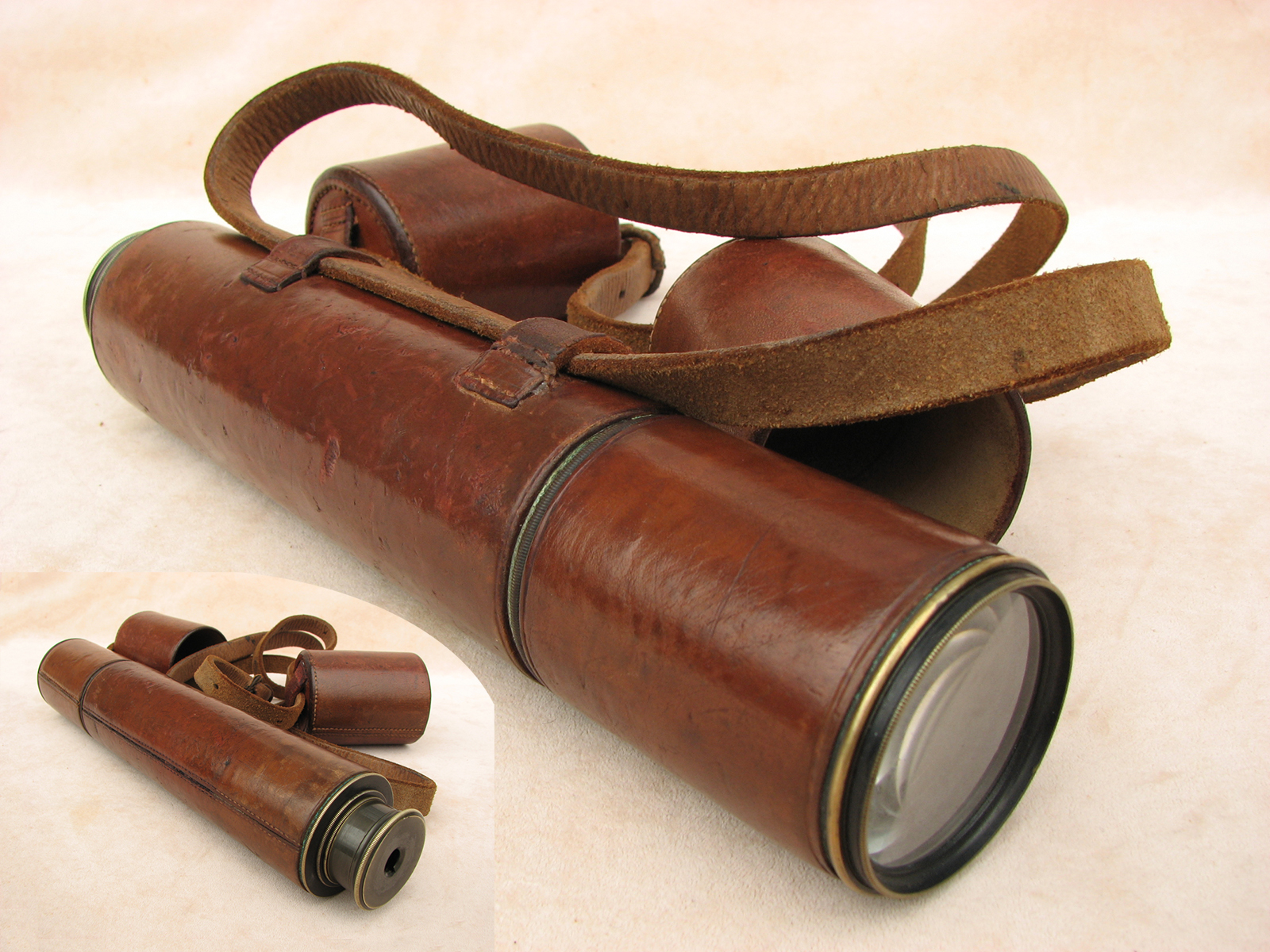 Scientific Collectables for Negretti & Zambra 3 draw leather clad field ...