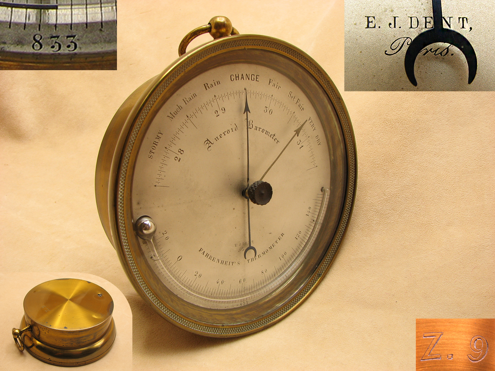 Scientific Collectables for early Lucian Vidi E J Dent aneroid barometers